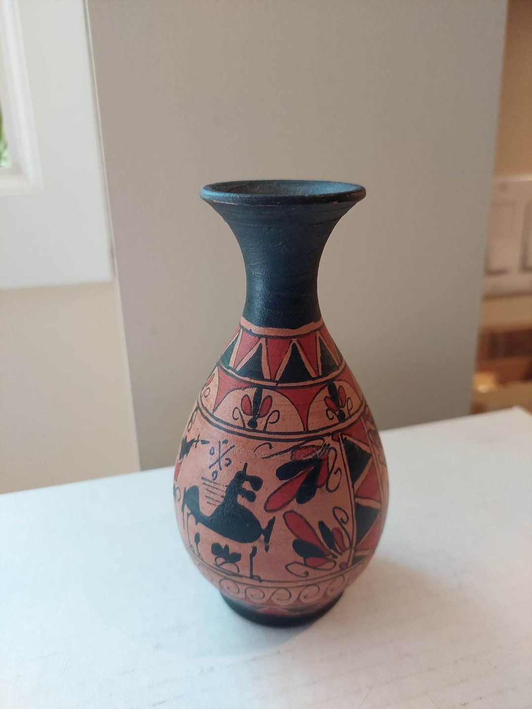 Lovely Small Hand Painted Greek Pottery Vase - Etsy