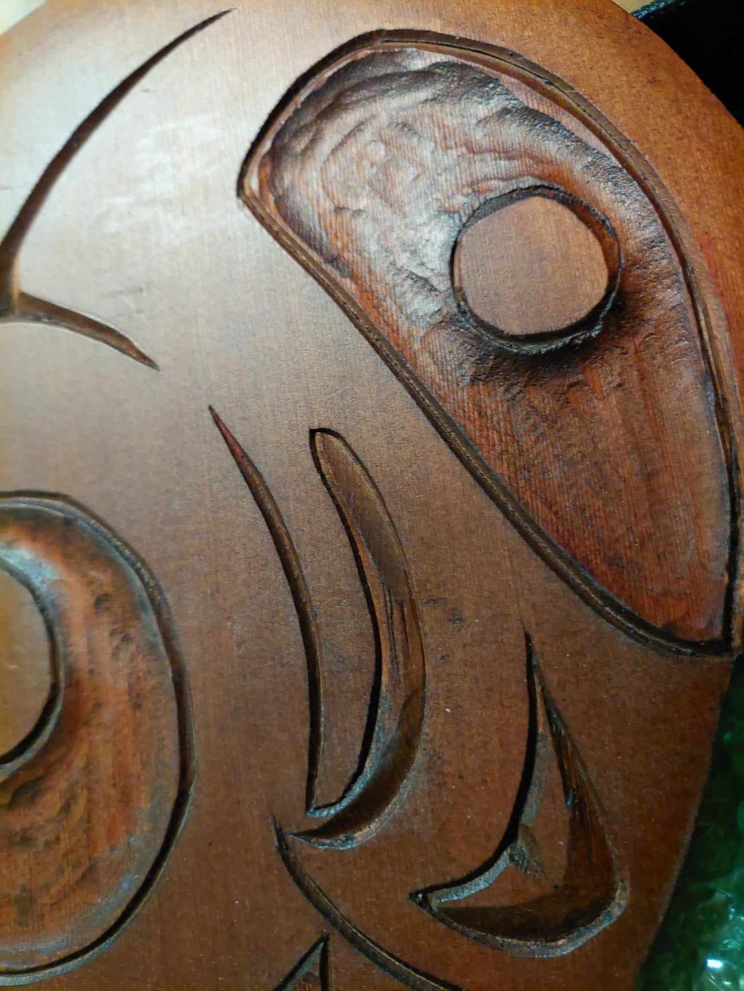 ONE 18 Inch First Nations Cedar Wood Carved Eagle, SIGNED Gabriel ...