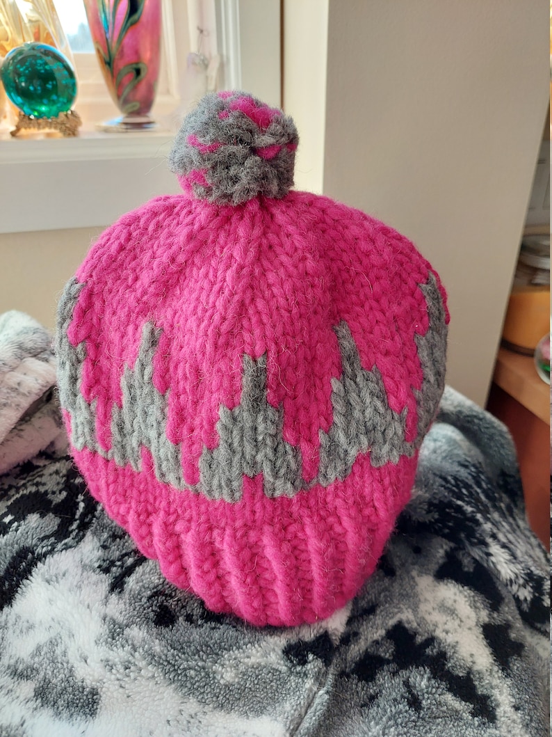 NEW First Nations Hand Knit Cowichan Wool Native Hat Pink and - Etsy