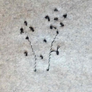 Moose Hair Tufted Flower Hand Made Embroidery , 10 X 9.5 Inches - Etsy