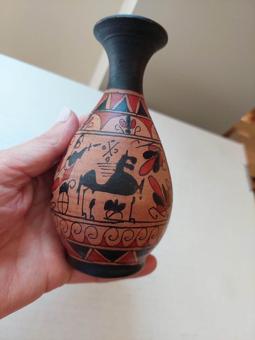 Lovely Small Hand Painted Greek Pottery Vase - Etsy