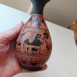 Lovely Small Hand Painted Greek Pottery Vase - Etsy