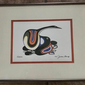 Vintage Jackson Beardy Art Print, 1975, Framed, Called PROTECTION, 11 X ...