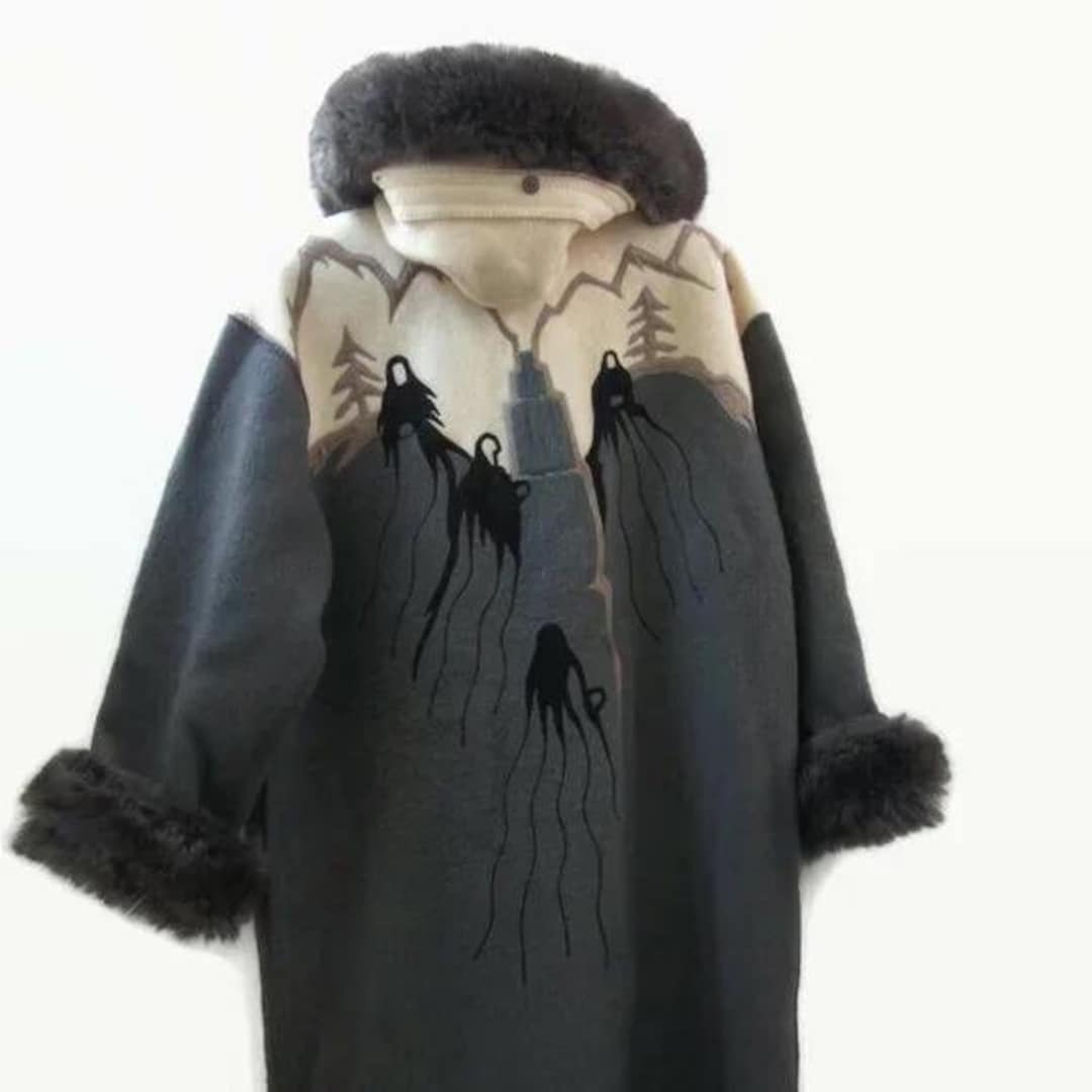 STUNNING 80s Linda Lundstrom La Parka Wool Coat With Native Ansestors ...