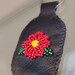 Black Leather Hand Made First Nations Beaded Flower Key Chain - Etsy