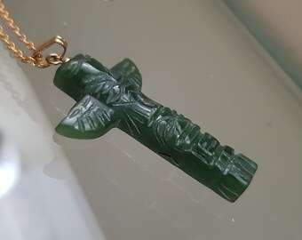 Jade Totem Necklace - Etsy