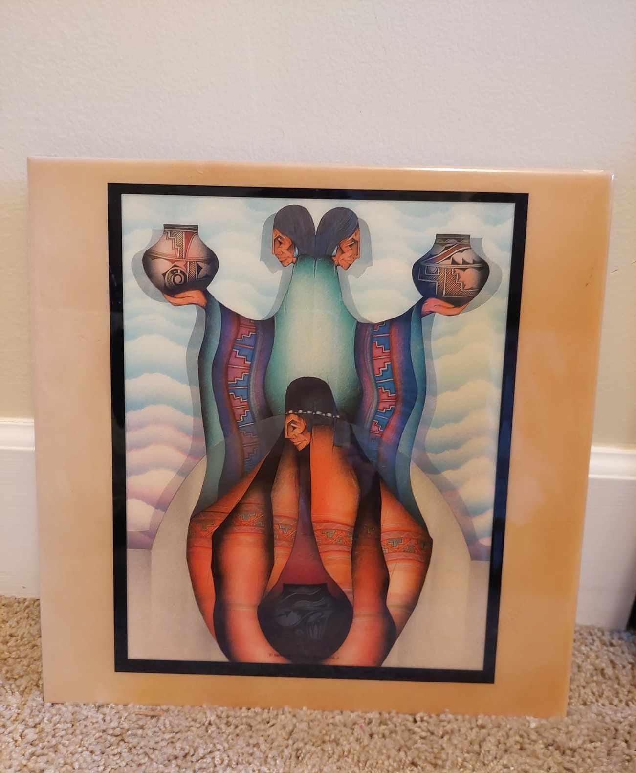 Gorgeous Amado Peña Art Tile, Southwestern Art Tile, Amado Colcha Serie ...