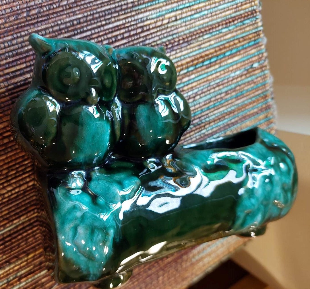 Vintage MCM Owl Pottery Planter Made in Canada - Etsy