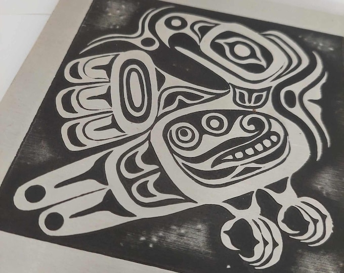 TWO Vintage First Nations WHALE and FOLKLORE Creatures Aluminum Wall ...