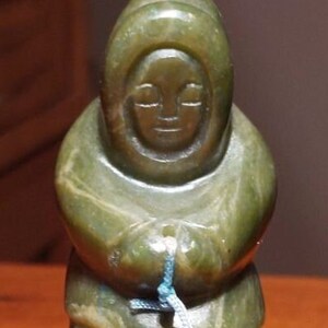 3.5 "small BC Jade Inuit Man Fishing , Hand Carved Vintage - Etsy