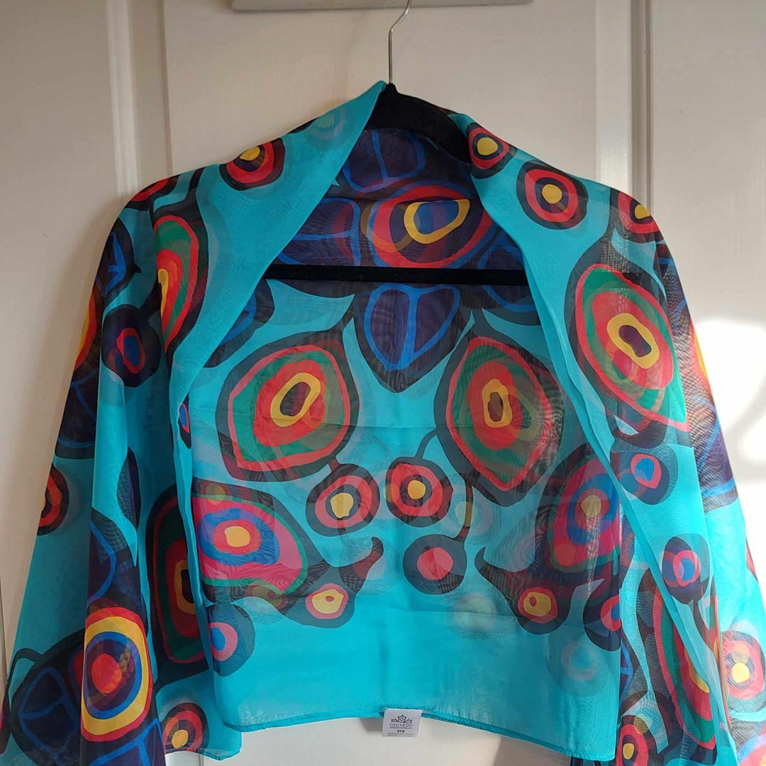 Norval Morrisseau, Colourful 3 Way First Nations Scarf, NEW - Etsy