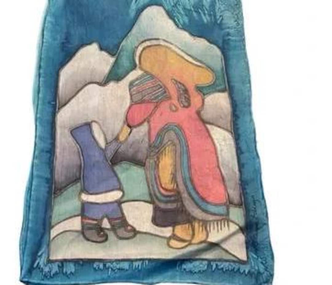 Silk Concepts Darcy Gusse-edinga Hand Painted Narrow Silk Scarf (8”x54 ...
