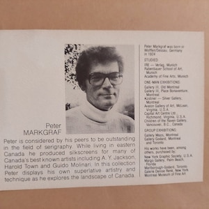 SIGNED and Numbered Framed Vintage Art by Peter Markgraf ,canadian Serigraphy Artist - Etsy