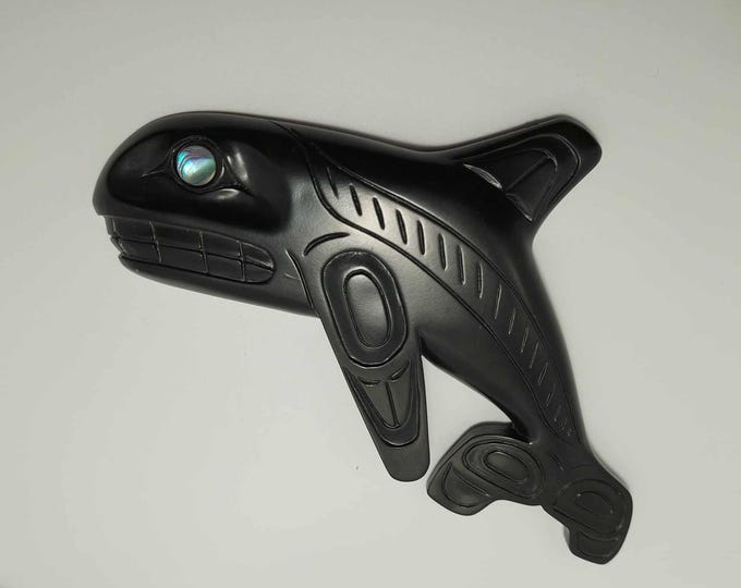 First Nations Black Resin Killer Whale, Native Boma Design - Etsy