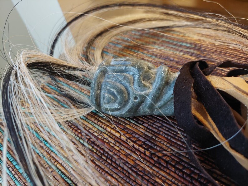 Vintage Carved First Nations Stone Face Shamans Talking Stick - Etsy