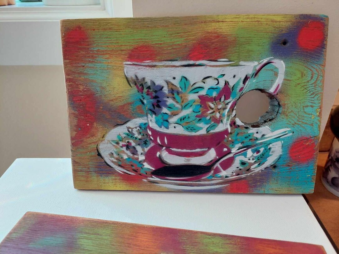 Artisan Made Hand Painted Tea Cup Pictures.. Lovely Hand Painted ...
