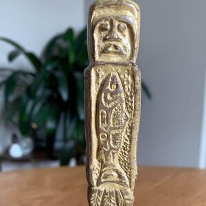First Nations Talking Stick Clay Statue - Etsy UK