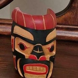 First Nations SMALL MASK Native Cedar Wood Carving, Signed RW - Etsy