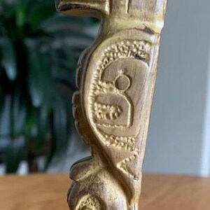 First Nations Talking Stick Clay Statue - Etsy UK