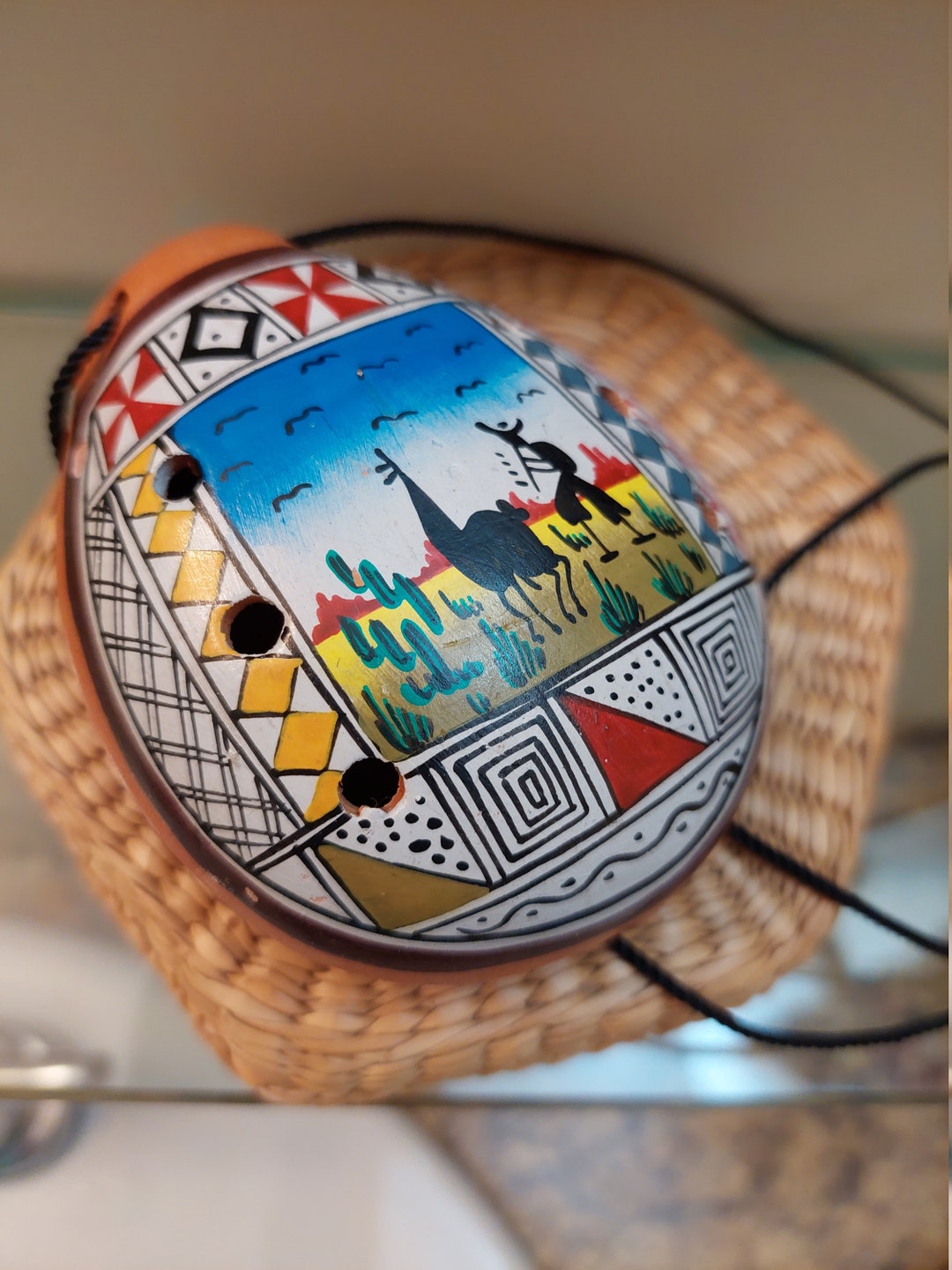 Vintage Carved Hopi Clay Flute, Hand Made - Etsy