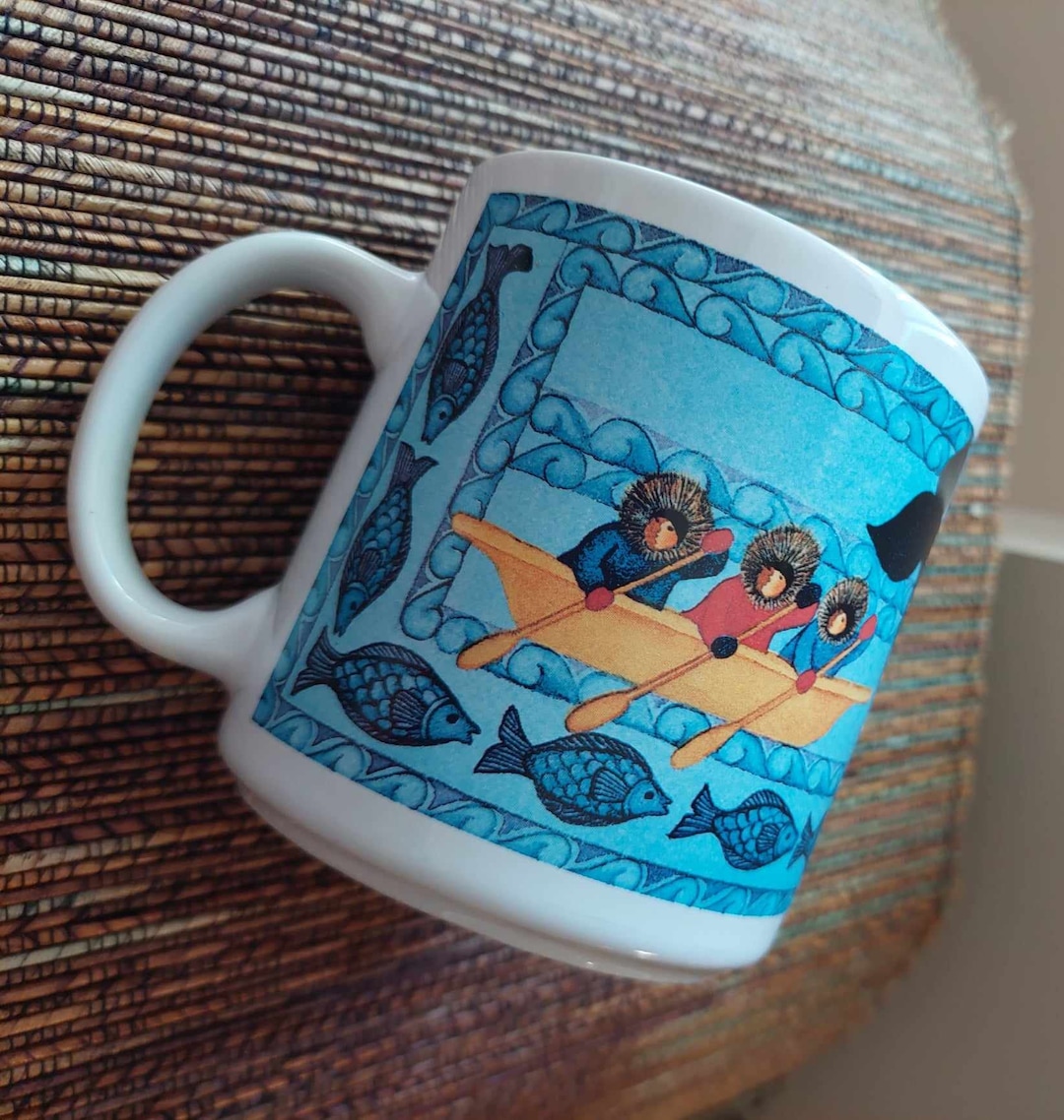 Barbara Lavallee MUG , Vintage Alaskan Native Art; Alaskan Artist ...