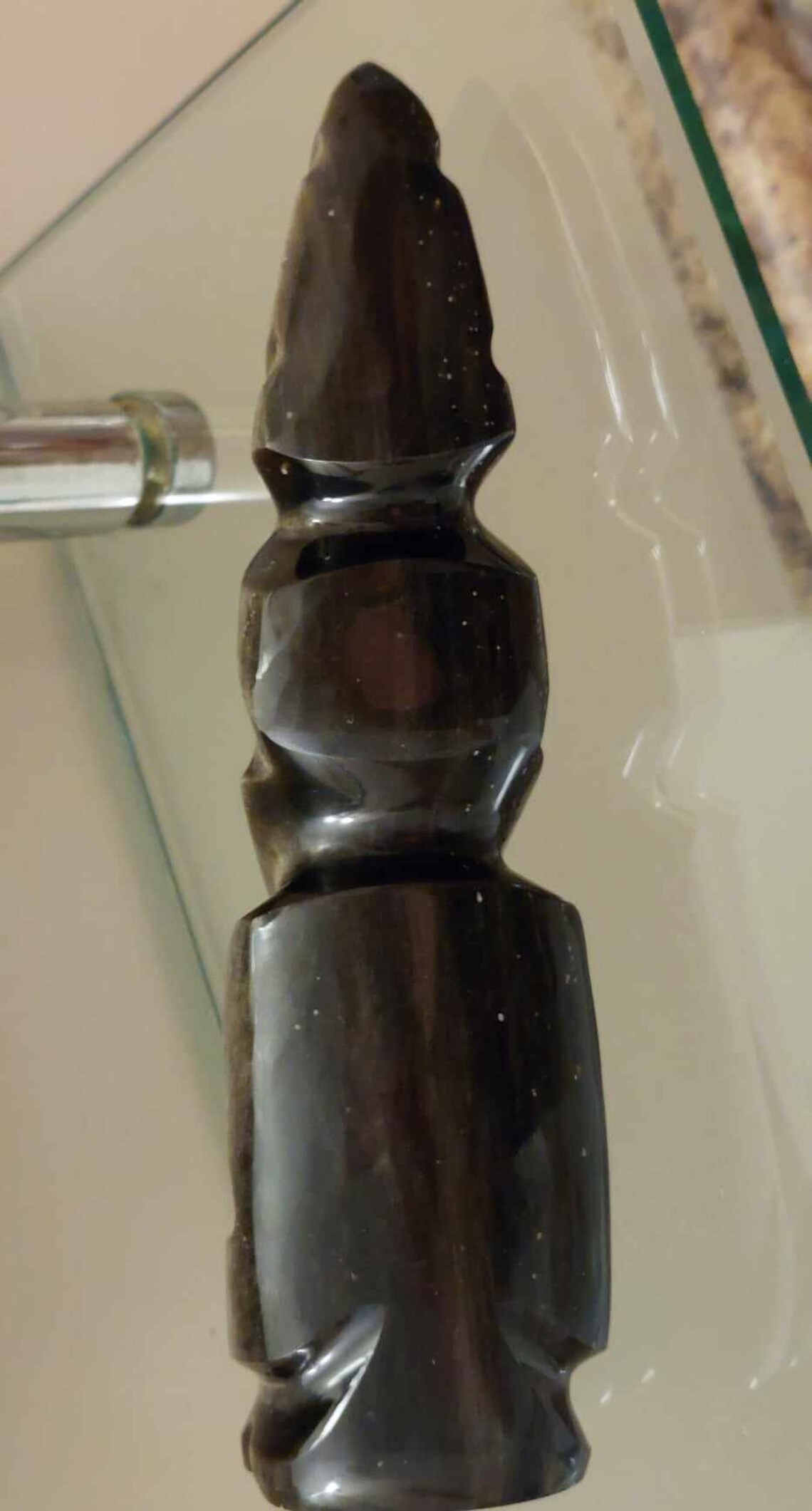Mayan God Obsidian Stone Carved Small Statue, Tribal Warrior - Etsy