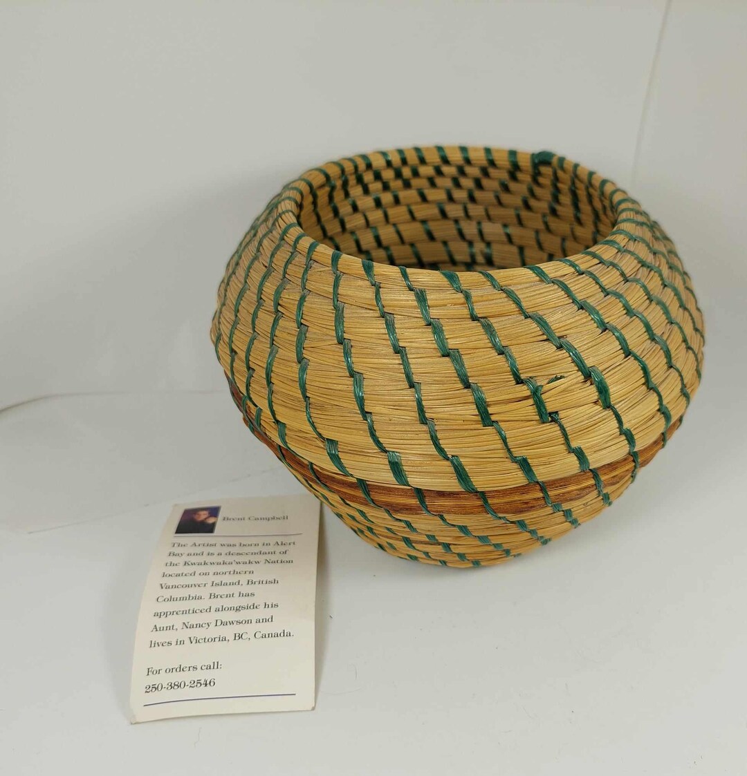 Vintage First Nations Native Woven Basket, Canadian First Nations., 6 X ...