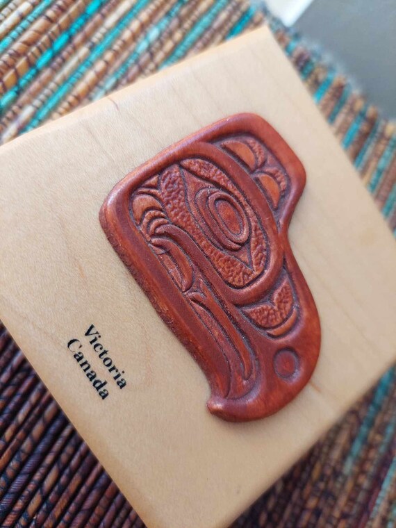 Vintage First Nations EAGLE Design Cedar Handmade Sma… - Gem