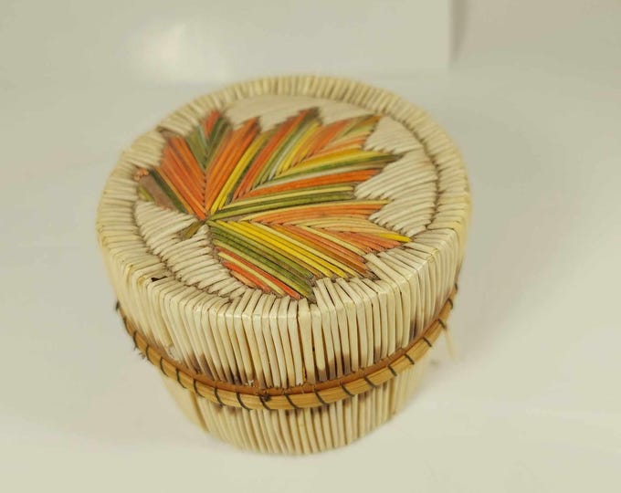 Vintage First Nations Native Quill and Birch Bark Basket, NWT Canada - Etsy