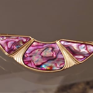 Pink and Purple Abalone Art Deco Brooch. ,duri Style - Etsy