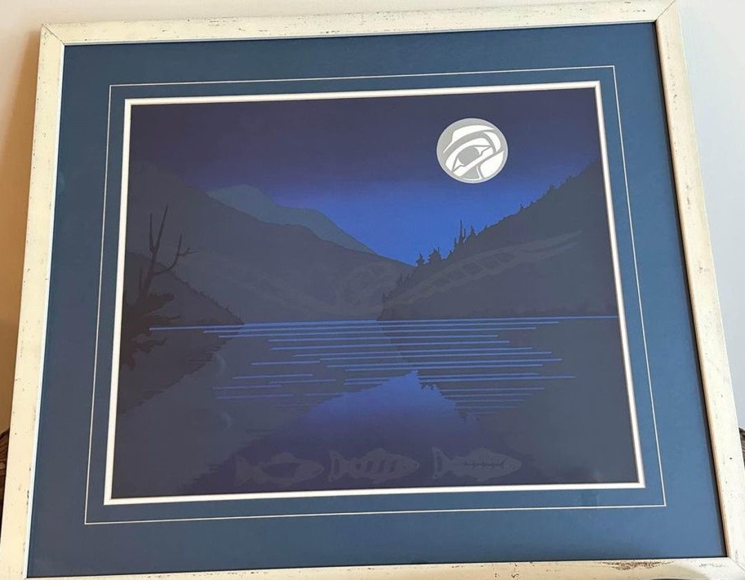 Roy Henry Vickers Tyee Moon Lithograph Canadian Native Art Haida framed ...