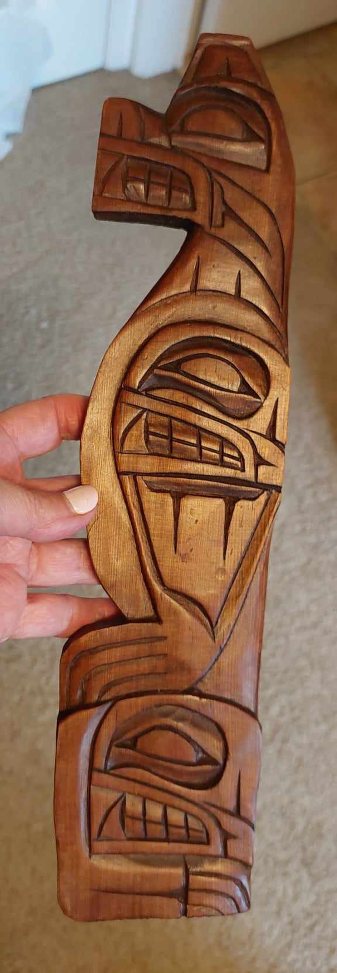 Vintage First Nations She BEAR- Man Cub Carving, DOUG BAKER, Squamish - Etsy
