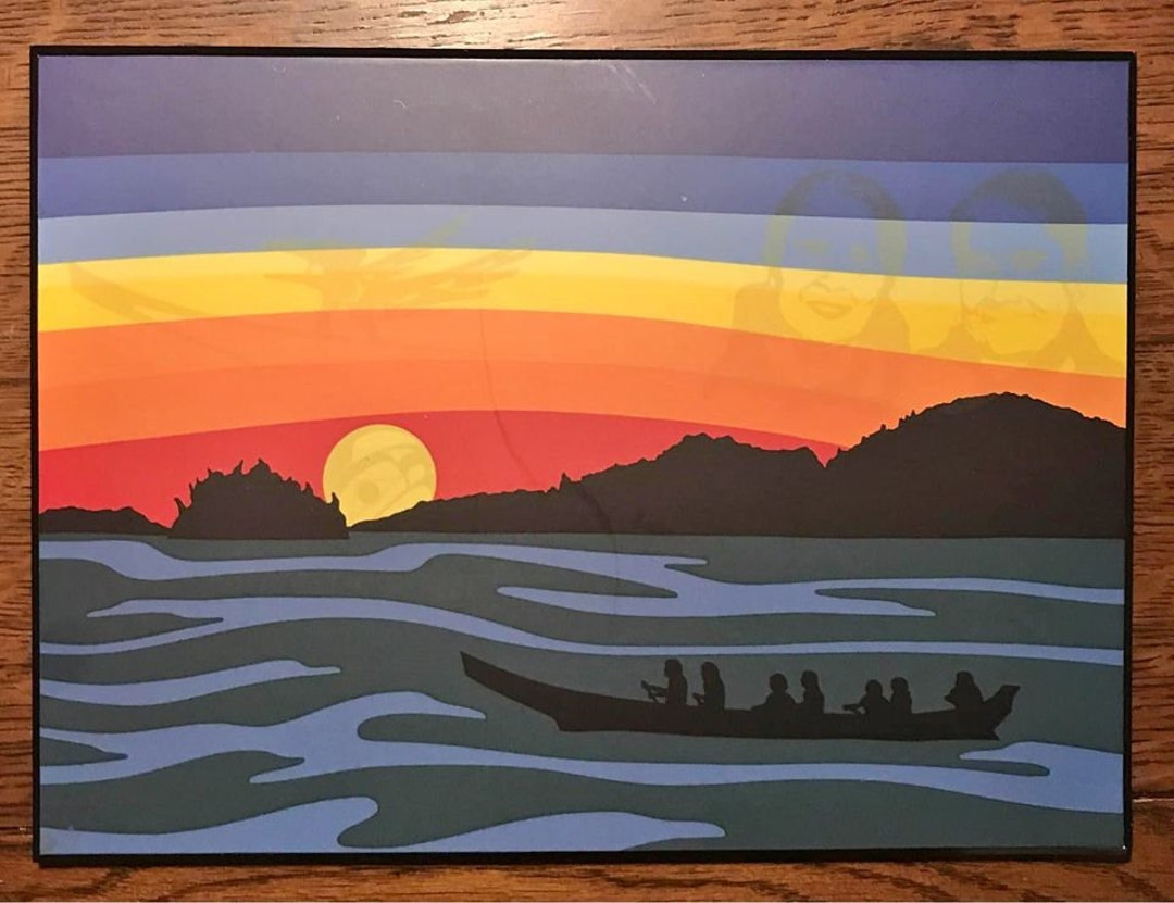 Roy Henry Vickers Warrior Canoe Wood Block Mounted, Canadian Native Art ...