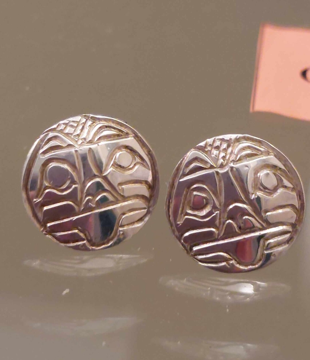 Sterling Silver Vintage FROG Native American Design Stud Earrings, Gary ...