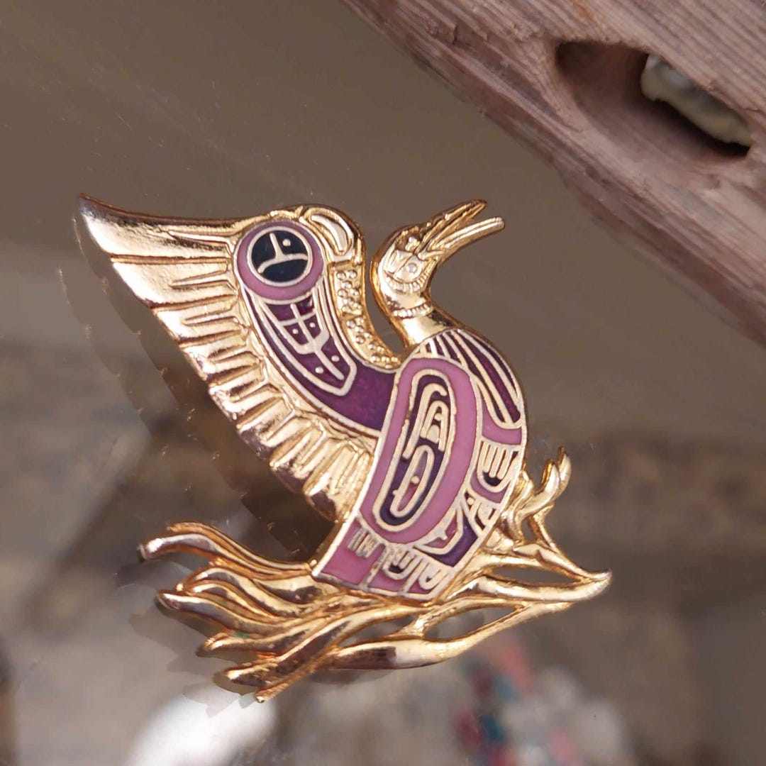 DURI First Nations EAGLE Design Vintage Brooch, Signed Duri - Etsy