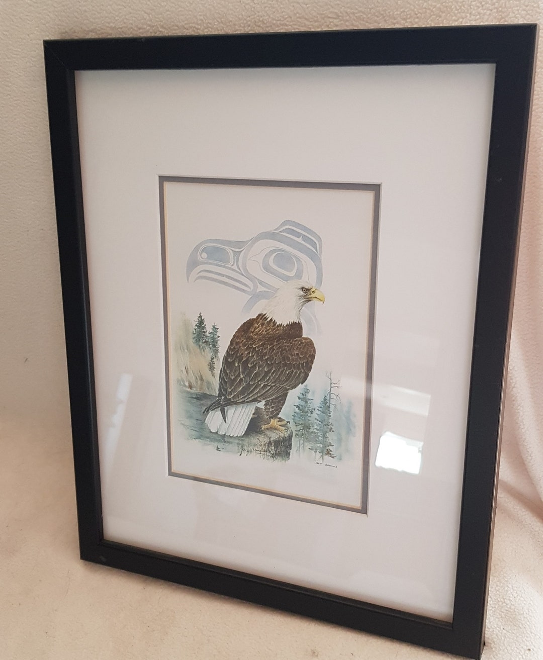 Vintage Sitting Eagle Sue Coleman Native Design Framed Print Picture - Etsy