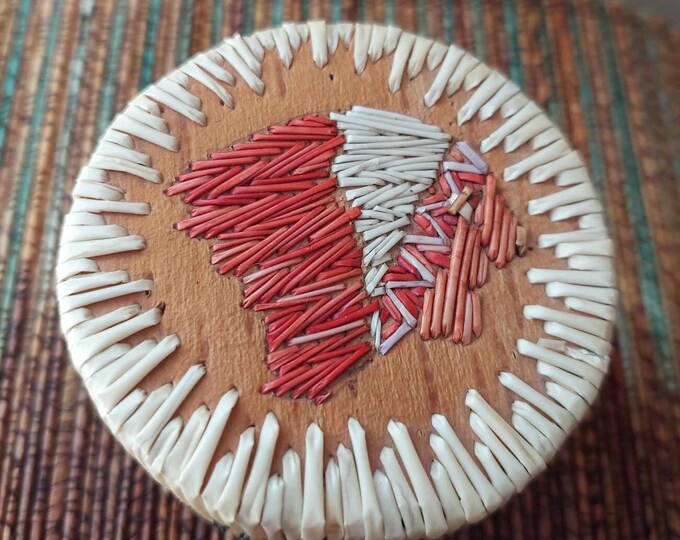 Vintage First Nations Native Quill and Birch Bark Basket, NWT Canada - Etsy