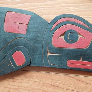 31 Inches Vintage First Nations SEAL Painted Carving , Signed, - Etsy