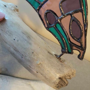 Stained Glass Fish, First Nations Design on Driftwood Display - Etsy