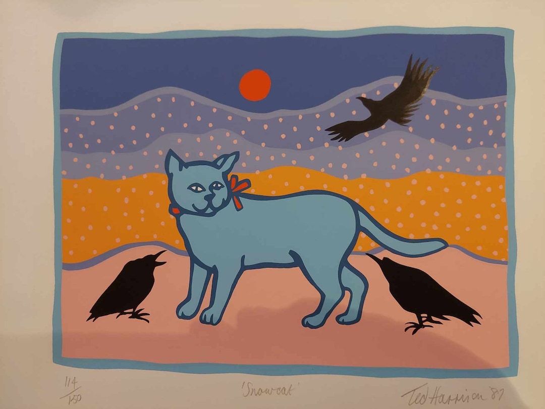 Vintage Ted Harrison ORIGINAL Signed Print, 1987 Numbered Snowcat - Etsy
