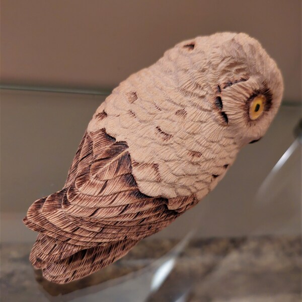 Carved Wood Owl - Etsy