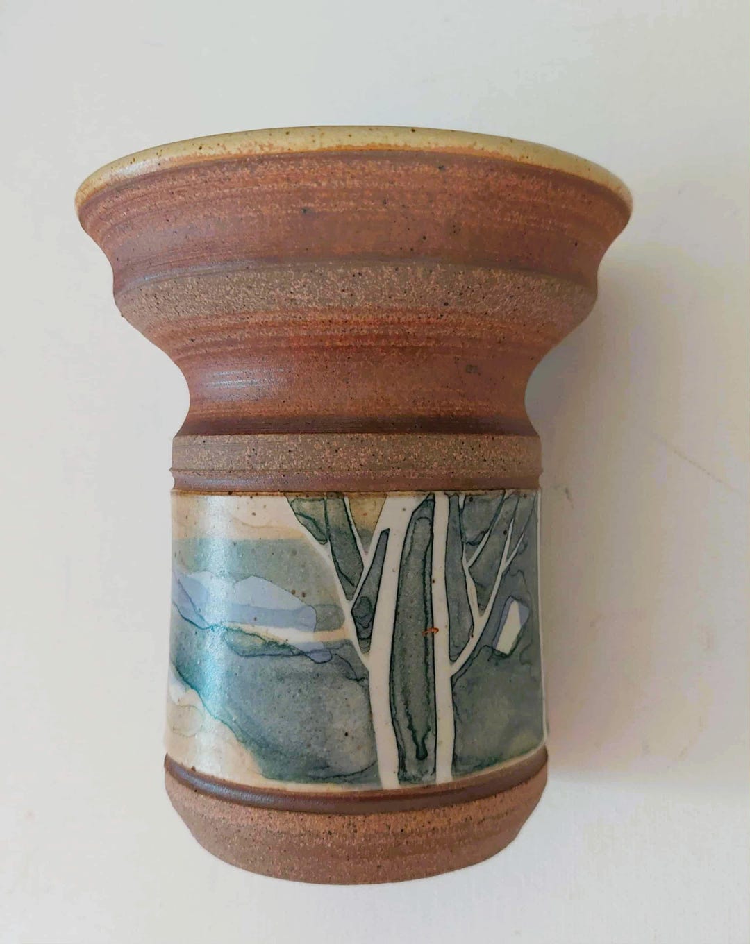 Vintage Peter Price Studio Wide Pottery Vase ,birch Tree Series, 5.5 ...
