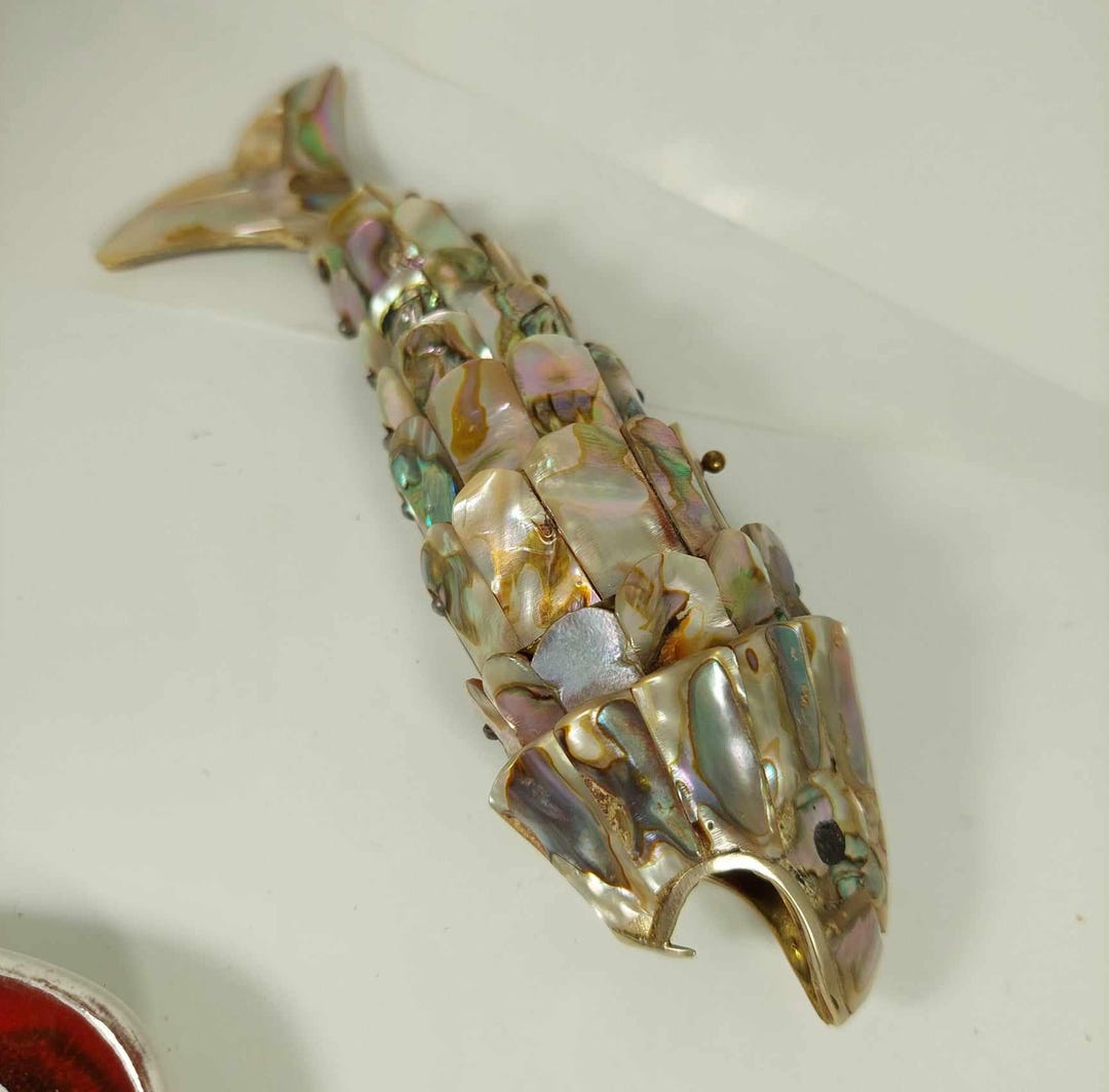 MEXICO Vintage Abalone Articulated Fish Bottle Opener, 6 Inches - Etsy
