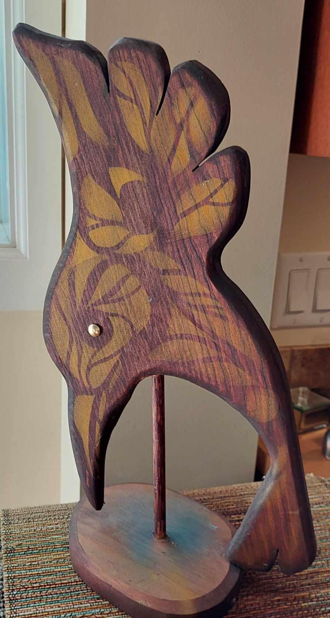 First Nations Hand Carved and Painted Hummingbird, Stand up Carving, 17 ...