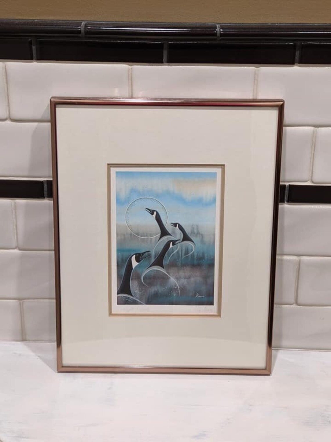 Signed Vintage First Nations "moonlight Prelude "art Framed Print ...