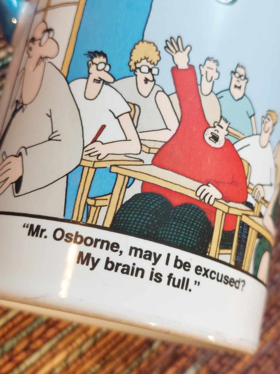 Vintage 1986 Far Side Mug Gary Larson Mr.osborne May I Be Excused My ...