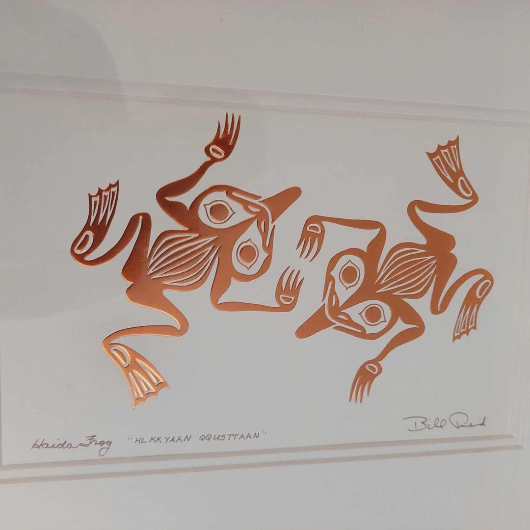 First Nations Bill Reid HAIDA FROG Framed Copper Print 14.25 Inches - Etsy