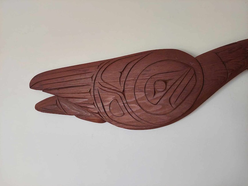 28.5 Inches Vintage First Nations Hand Carved Eagle, Signed - Etsy