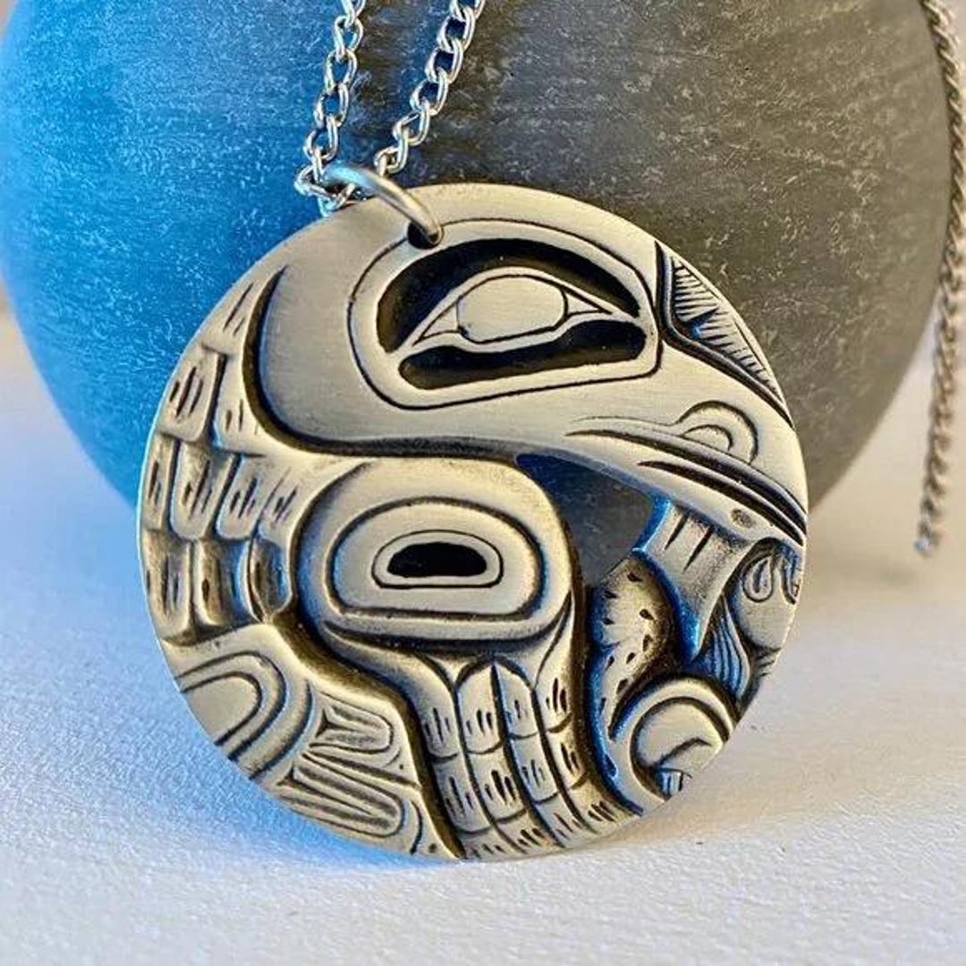 First Nations Canadian Raven "the Trickster" Frederick Pewter Pendant ...