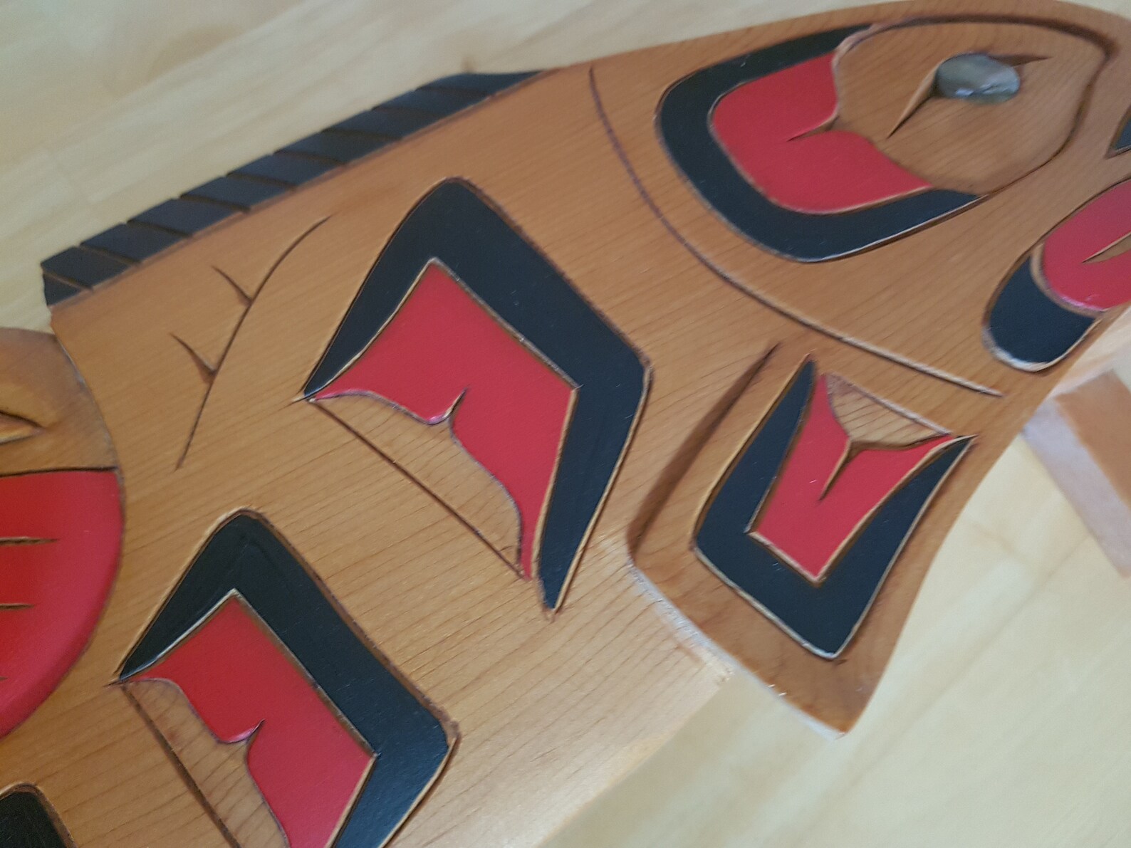 First Nations Eagle Man Inlaid Abalone Shell Carving Signed | Etsy